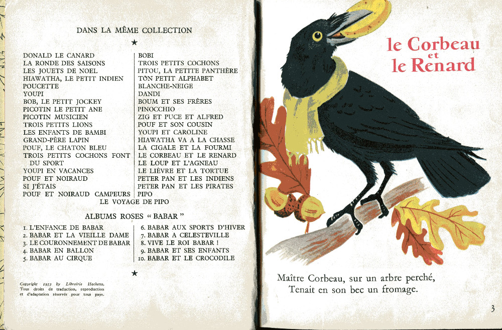 Les Albums Roses (Hachette) -63- Le corbeau et le renard
