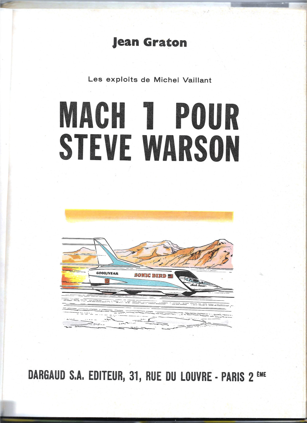 Michel Vaillant -14- Mach 1 pour Steve Warson