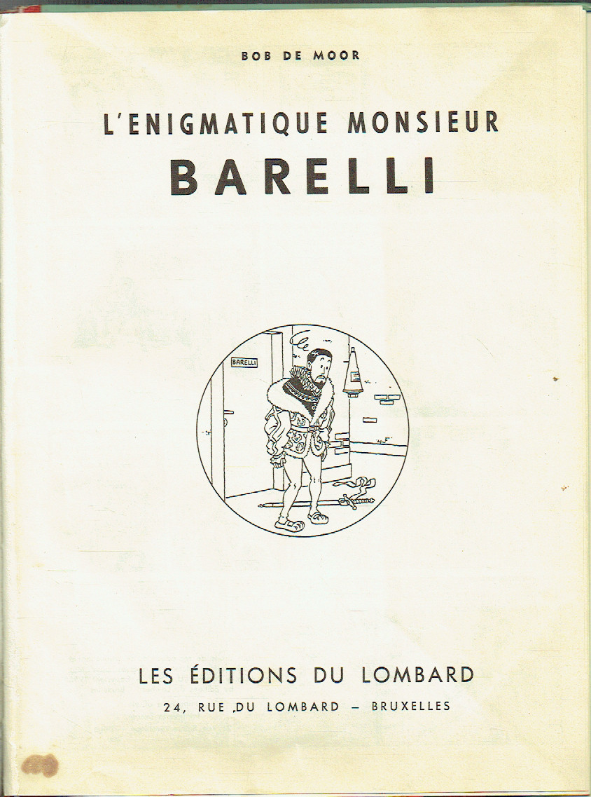 Barelli -1- L'énigmatique Mr Barelli