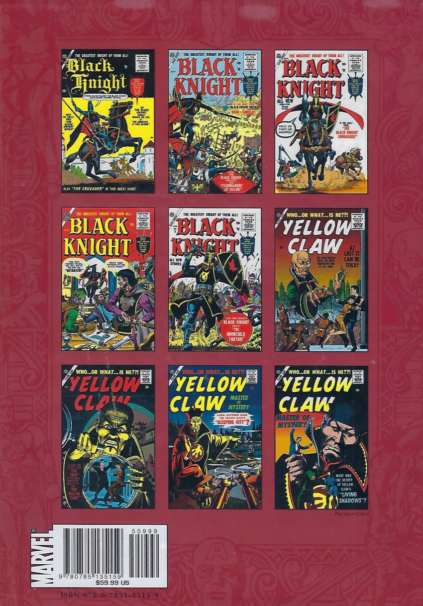 Marvel Masterworks: Atlas Era Black Knight/Yellow Claw - BD ...